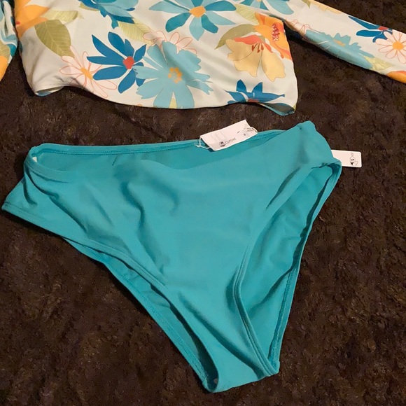 Cupshe Swim Flowery New With Tags Two Piece Swimsuit Poshmark